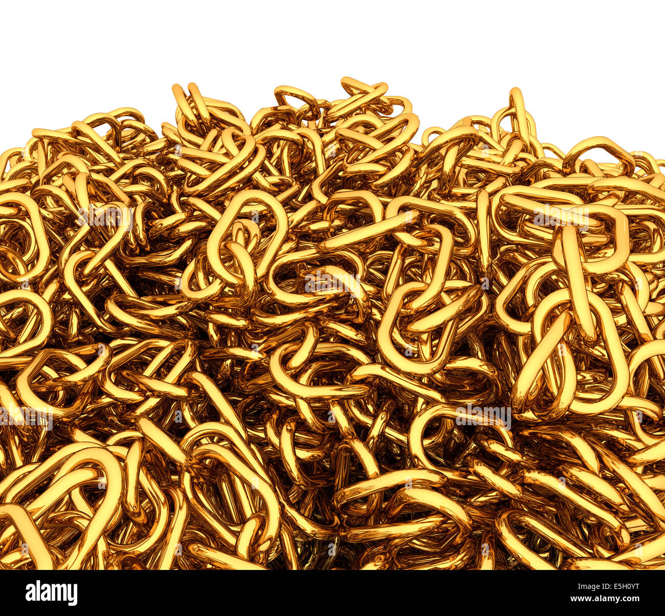 Very large chain with gold glossy material Stock Photo - Alamy