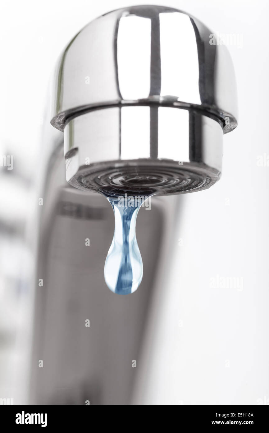 Faucet and water drop Stock Photo - Alamy