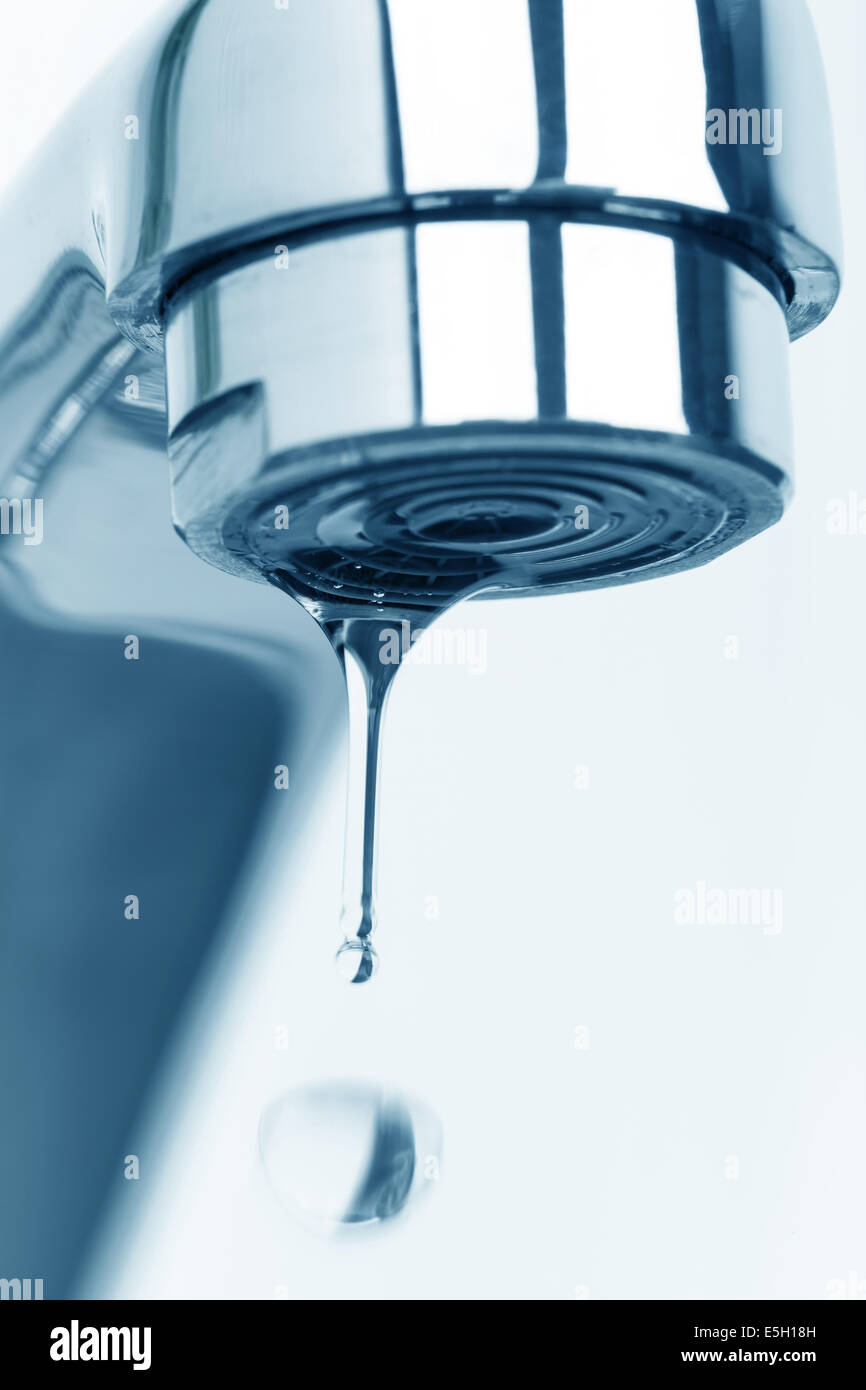 Faucet and water drop Stock Photo - Alamy