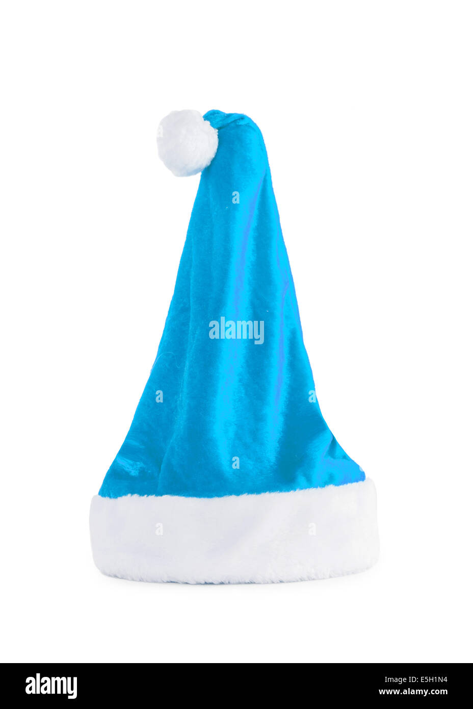 Traditional blue santa claus hat closeup on white background Stock ...