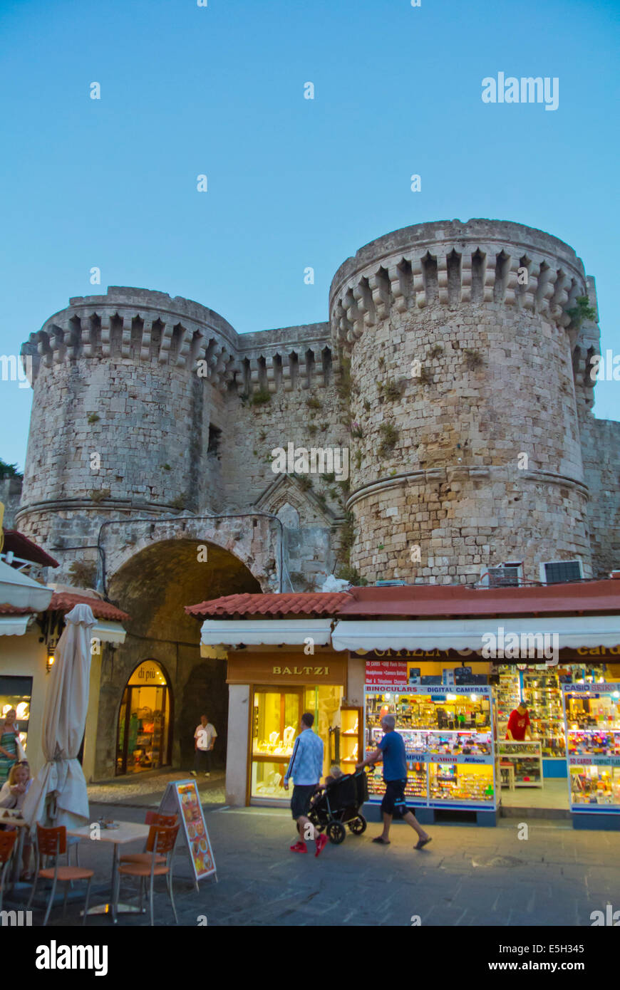 Ermou street at Marine gate, Ermou street, old town, Rhodes town ...