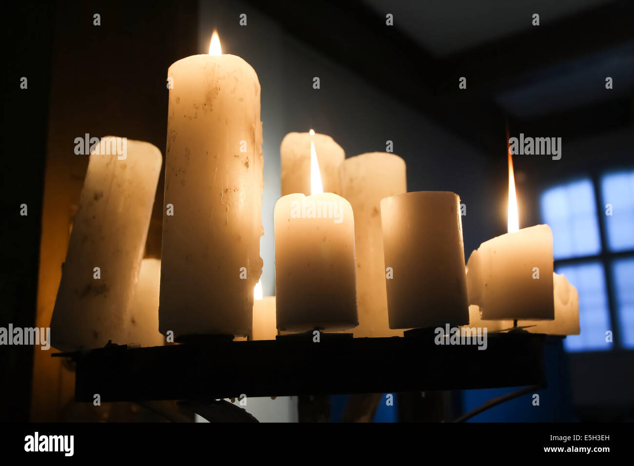Burning candle house hi-res stock photography and images - Alamy