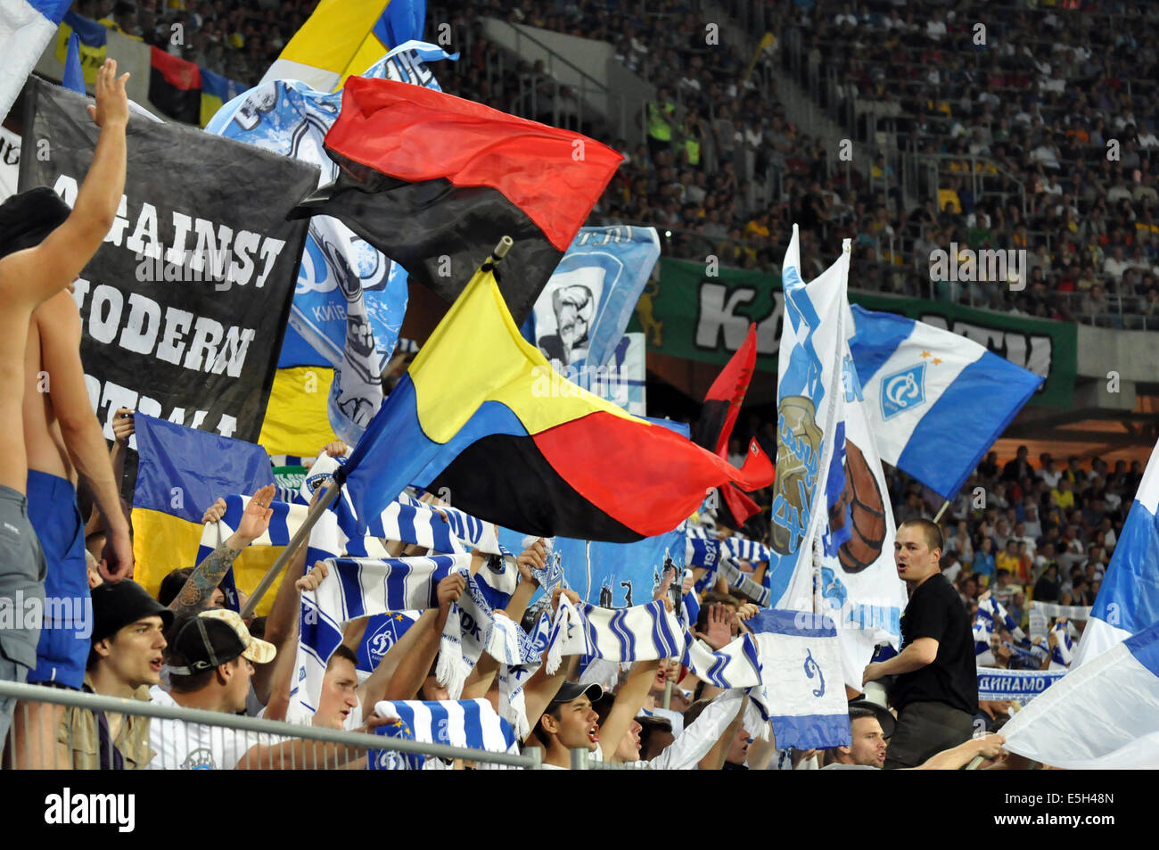 Flags and banners of ultras during the match Inter between "Shakhtar ...