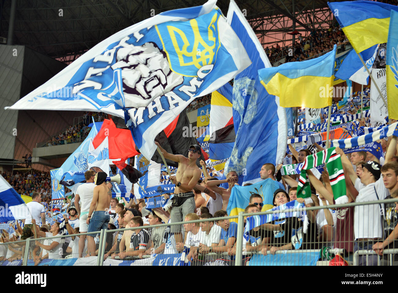 Ukraine national team flags hi-res stock photography and images - Alamy