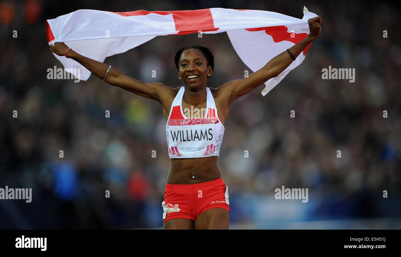 BIANCA WILLIAMS CELEBRATES BRO 200M FINAL HAMPDEN PARK GLASGOW SCOTLAND ...