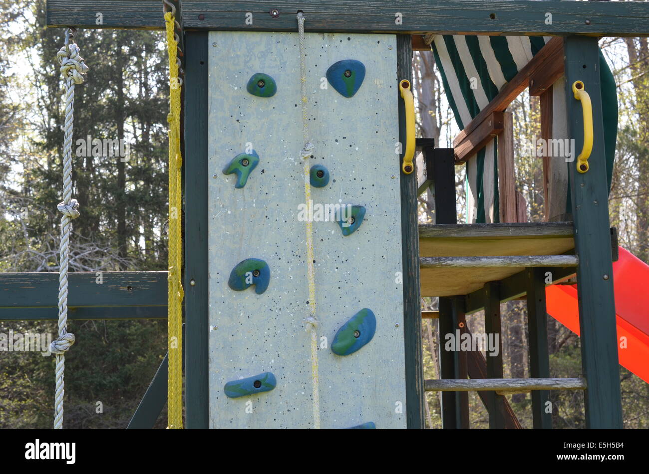 On playground red climbing hi-res stock photography and images - Alamy