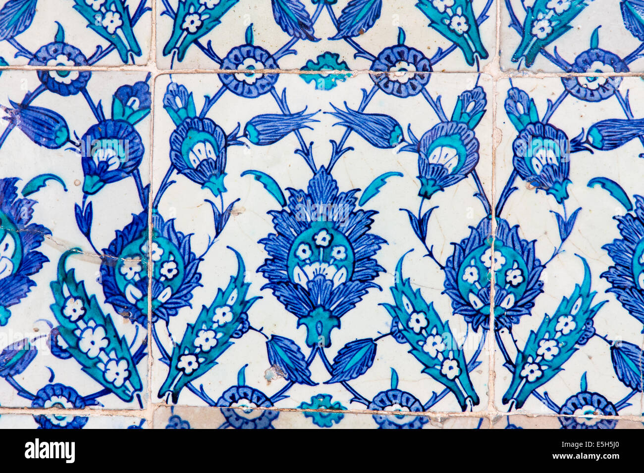 Turkish Blue Tile in Rustem Pasha Mosque Stock Photo - Alamy