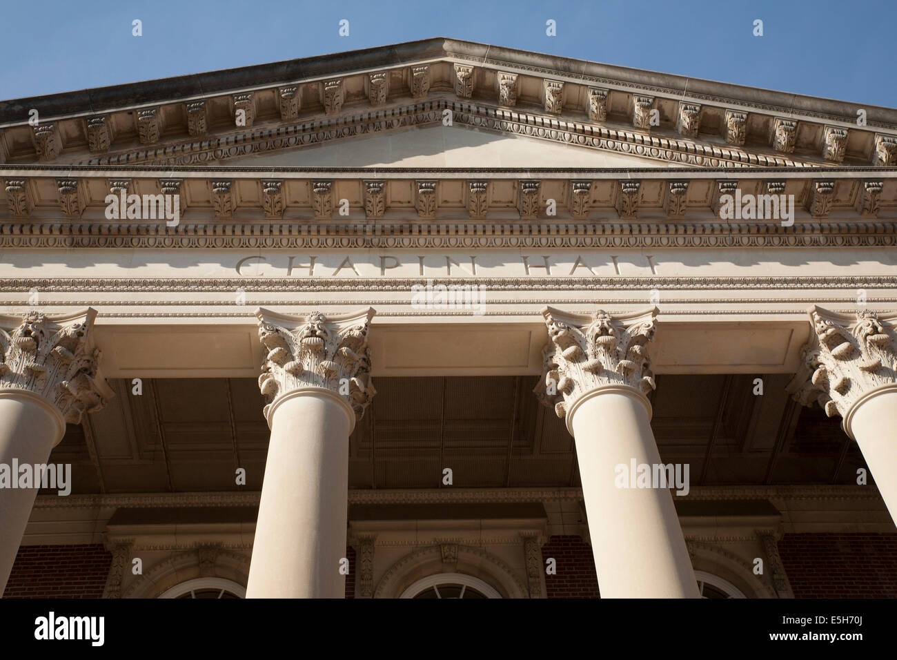 Facade of Chapin Hall, Williams College in Williamstown, MA on a spring ...