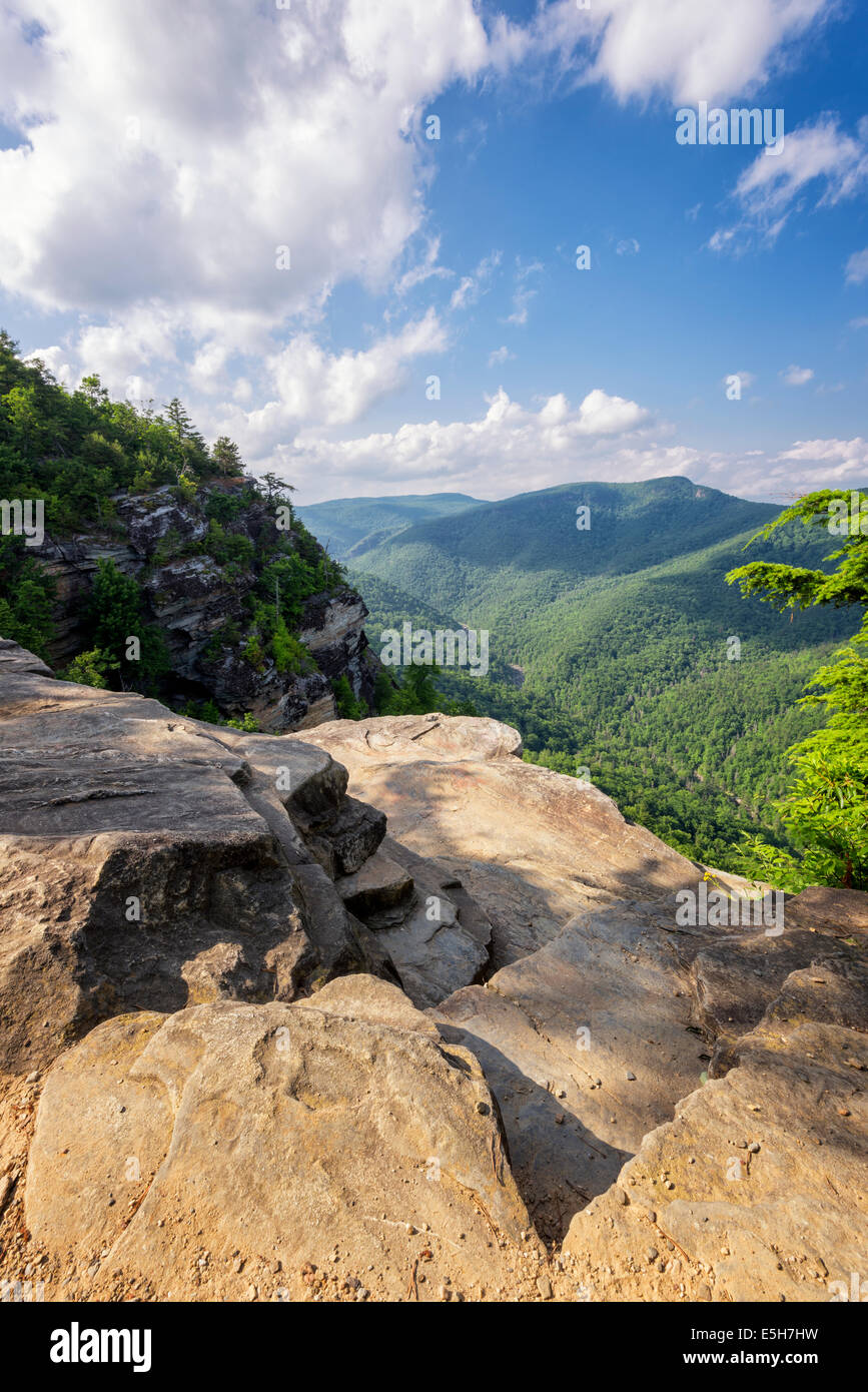 The view of the Linville Gorge in western North Carolina is best seen ...