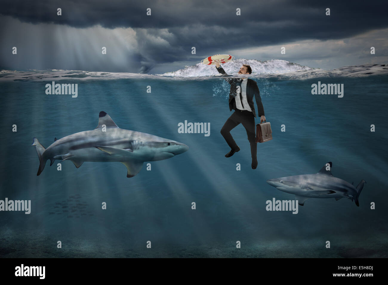 Business man swimming underwater in hi-res stock photography and images ...