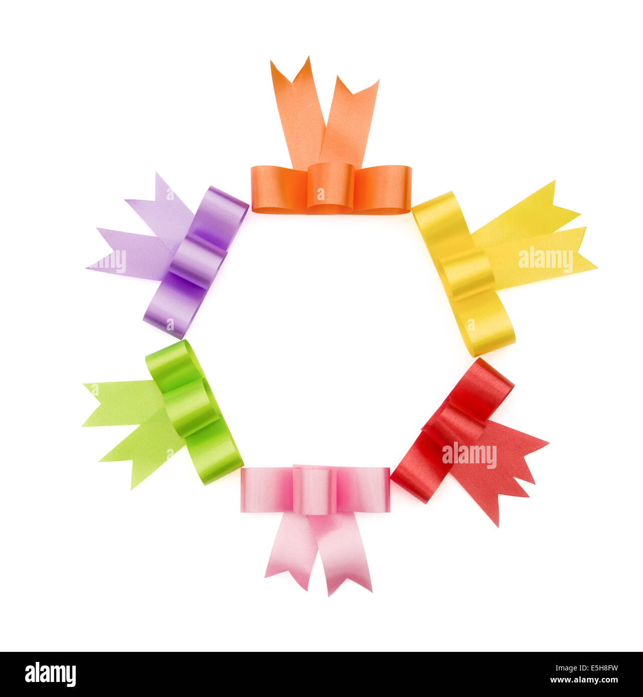 Bows ribbons on white Cut Out Stock Images & Pictures - Alamy