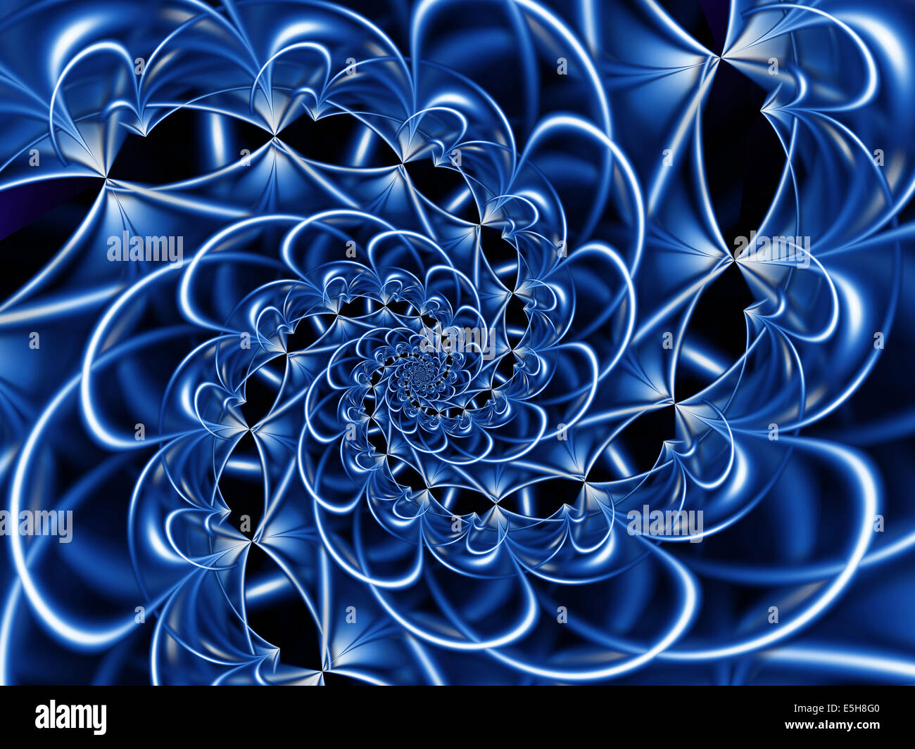 Digital Blue Spiral Art Background Stock Photo - Alamy