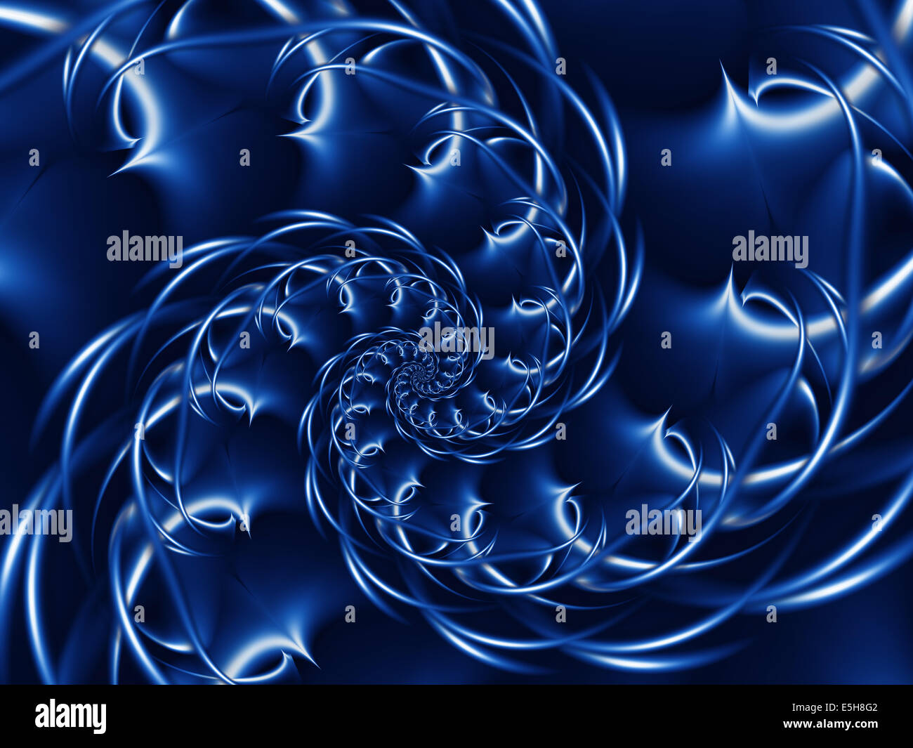 Digital Blue Spiral Art Background Stock Photo - Alamy