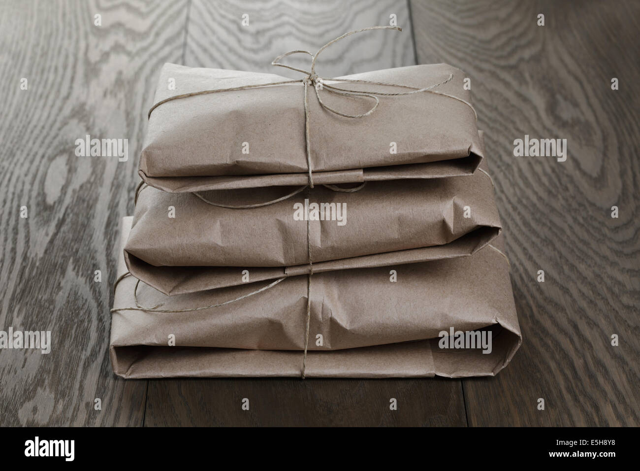 Parcels on wood hi-res stock photography and images - Alamy