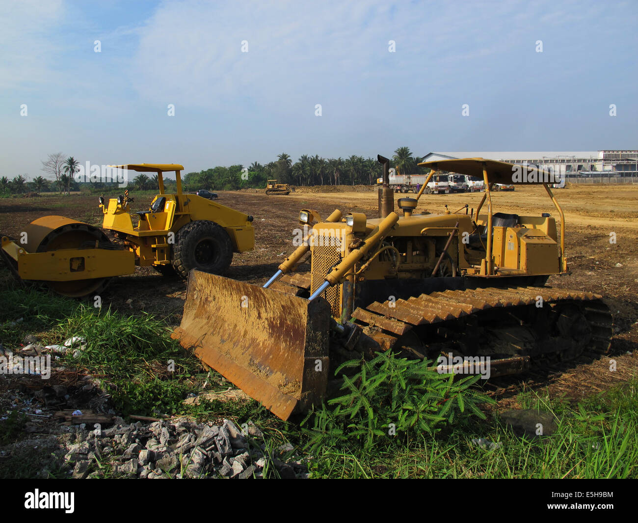 Machine on Land for Building Business construction Site at Thailand ...