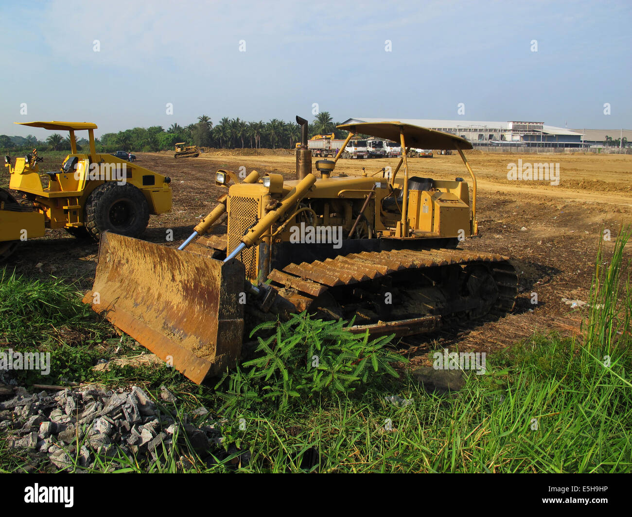 Machine on Land for Building Business construction Site at Thailand ...