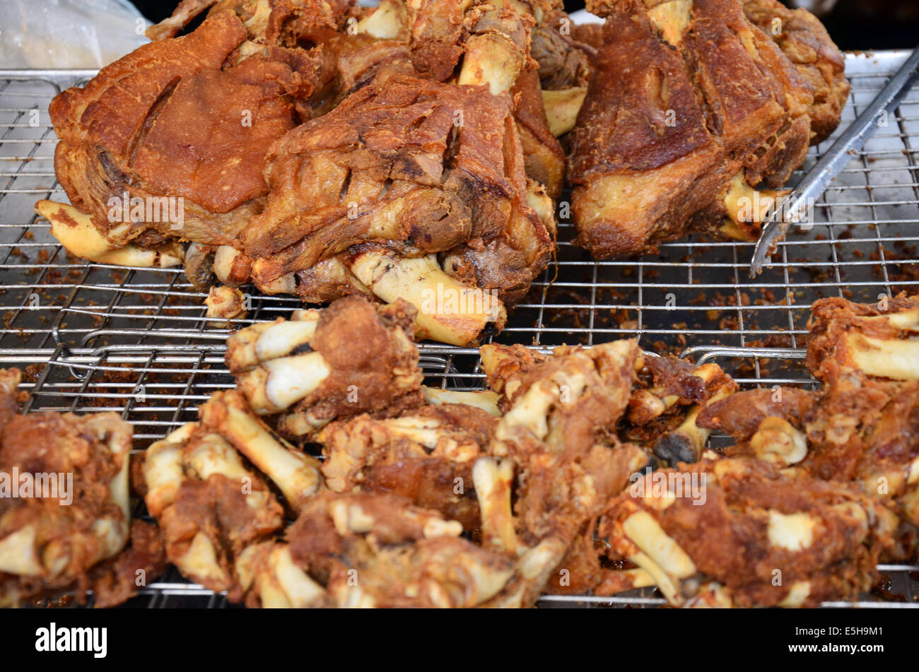 Leg pork Deep Fired Stock Photo - Alamy