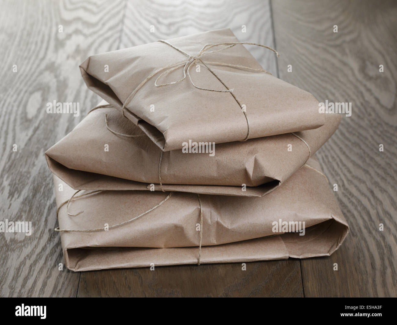 Parcels on wood hi-res stock photography and images - Alamy