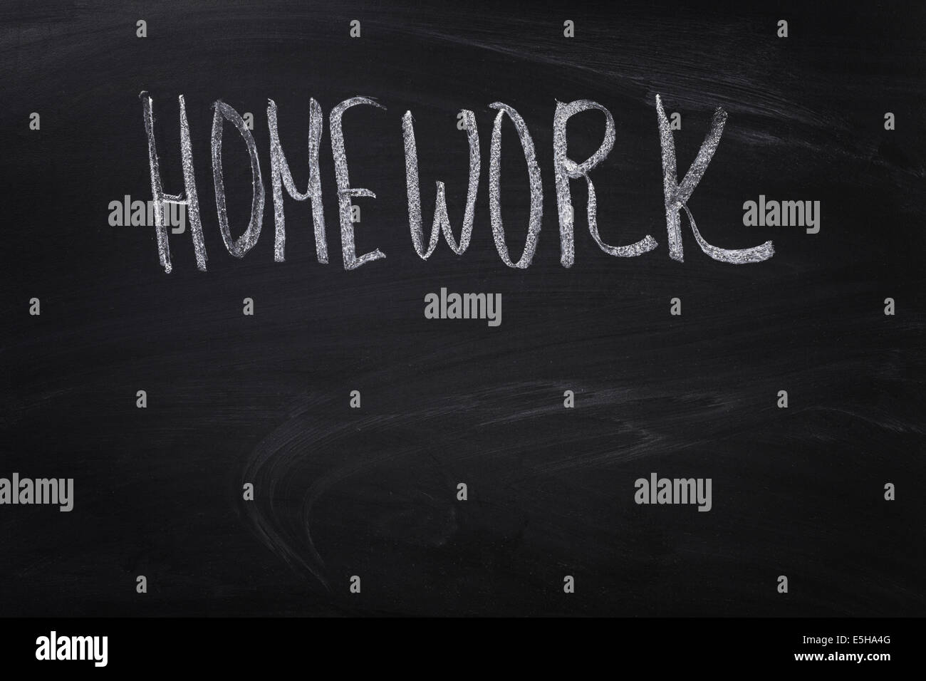 homework word on blackboard, school theme Stock Photo - Alamy