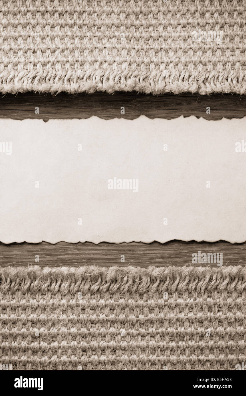 background of burlap hessian sacking and paper Stock Photo - Alamy