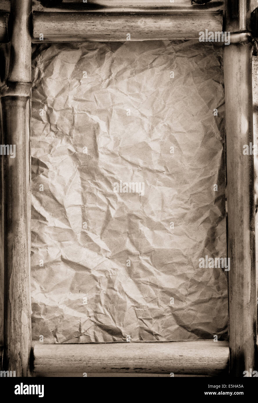 photo frame at wrinkled paper Stock Photo - Alamy