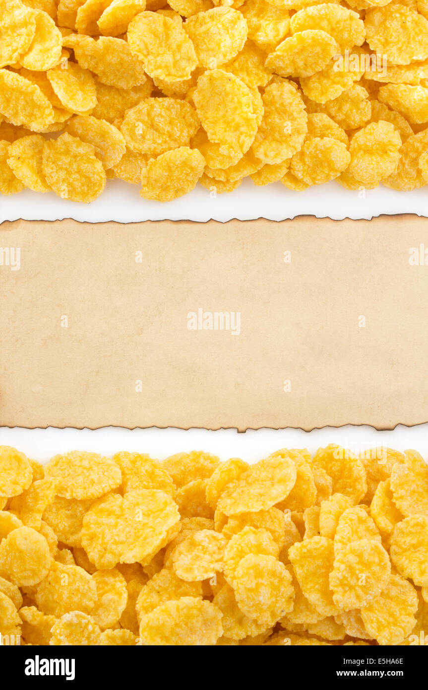 corn flakes isolated on white background Stock Photo - Alamy