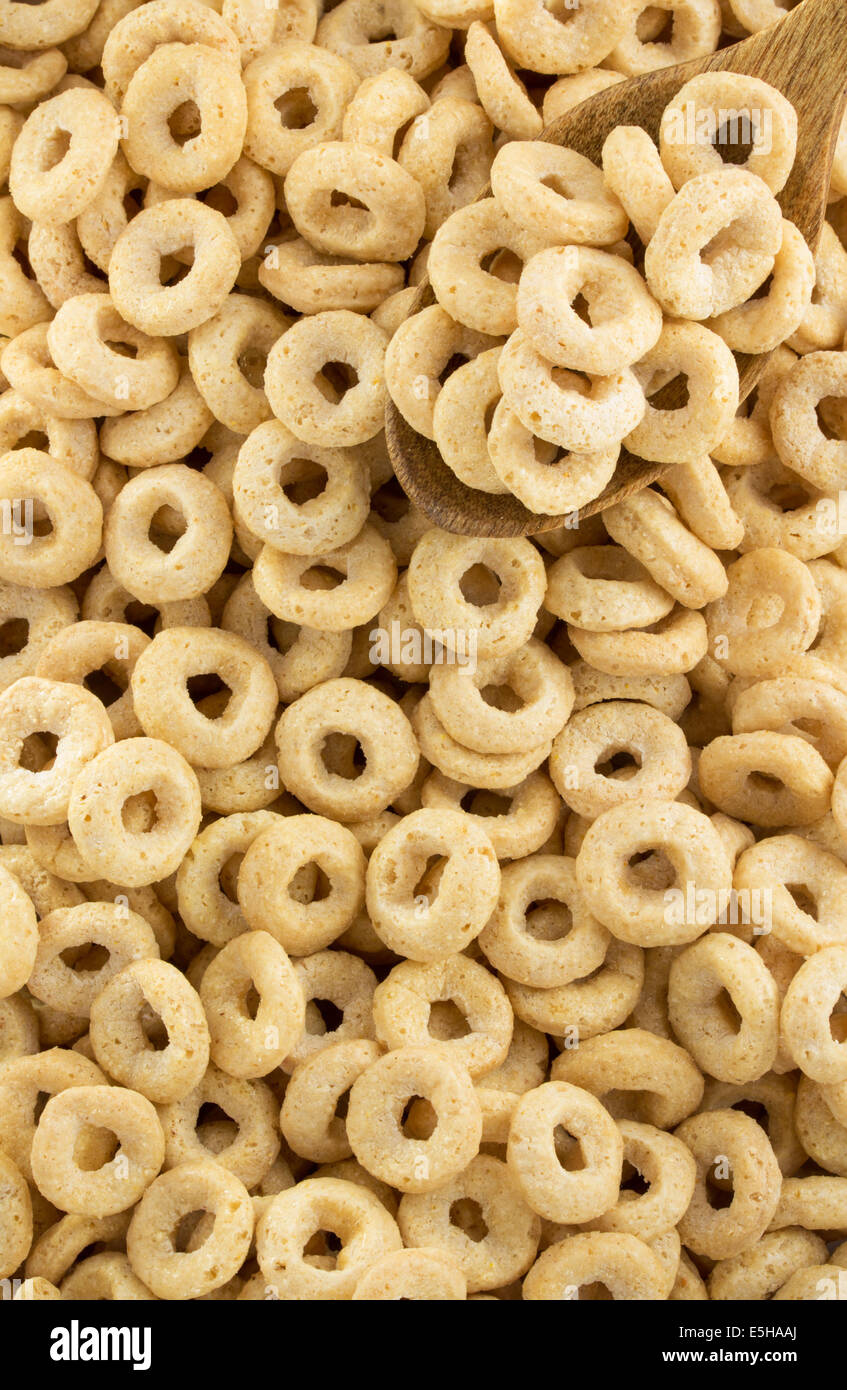 corn flakes rings as background texture Stock Photo - Alamy
