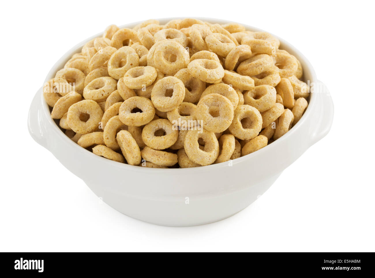 corn flakes rings isolated on white background Stock Photo - Alamy