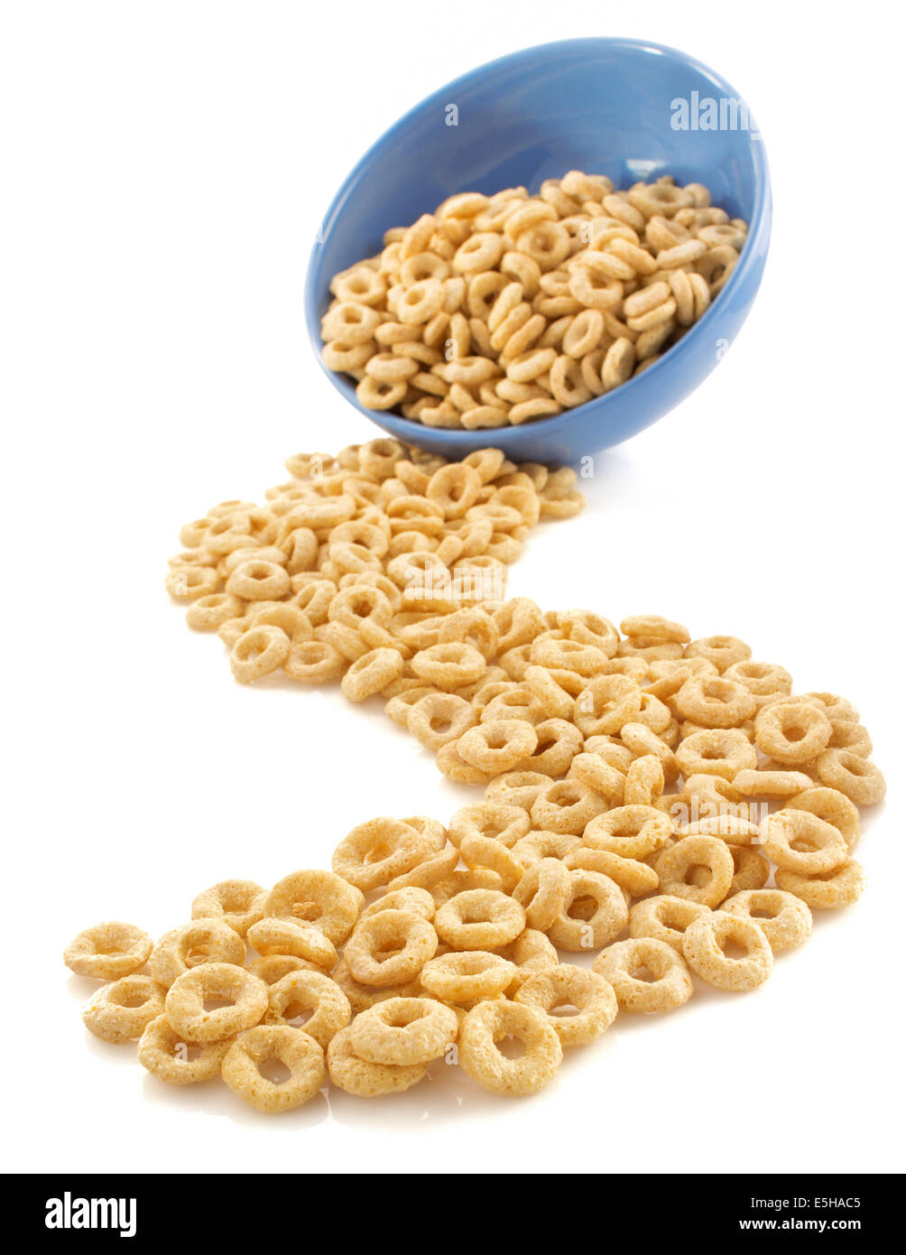 corn flakes rings isolated on white background Stock Photo - Alamy