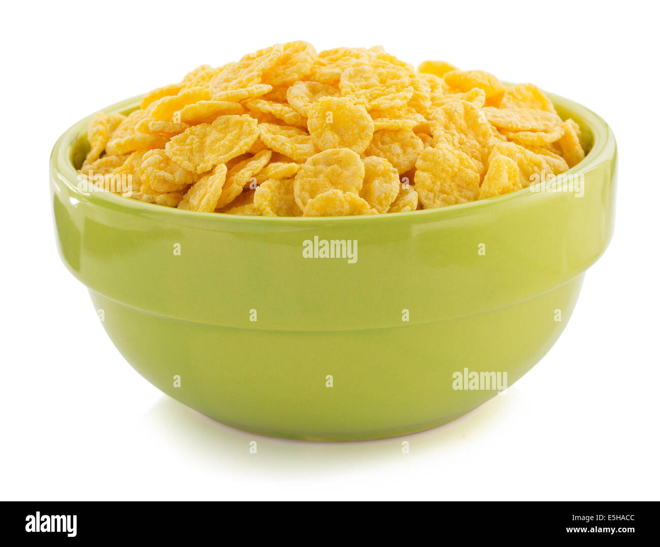 corn flakes in bowl isolated on white background Stock Photo - Alamy
