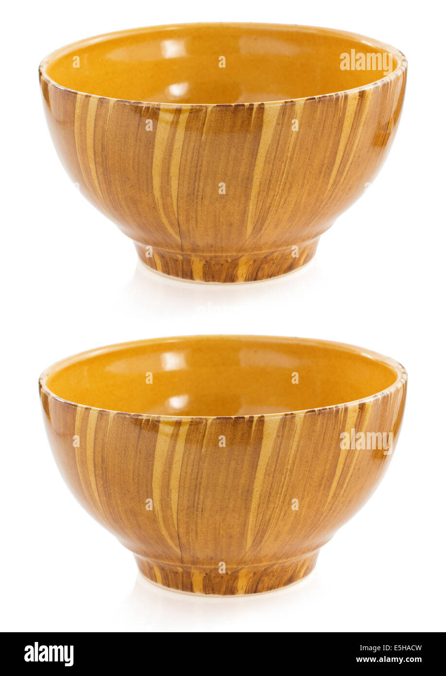 empty ceramic bowl isolated on white background Stock Photo - Alamy