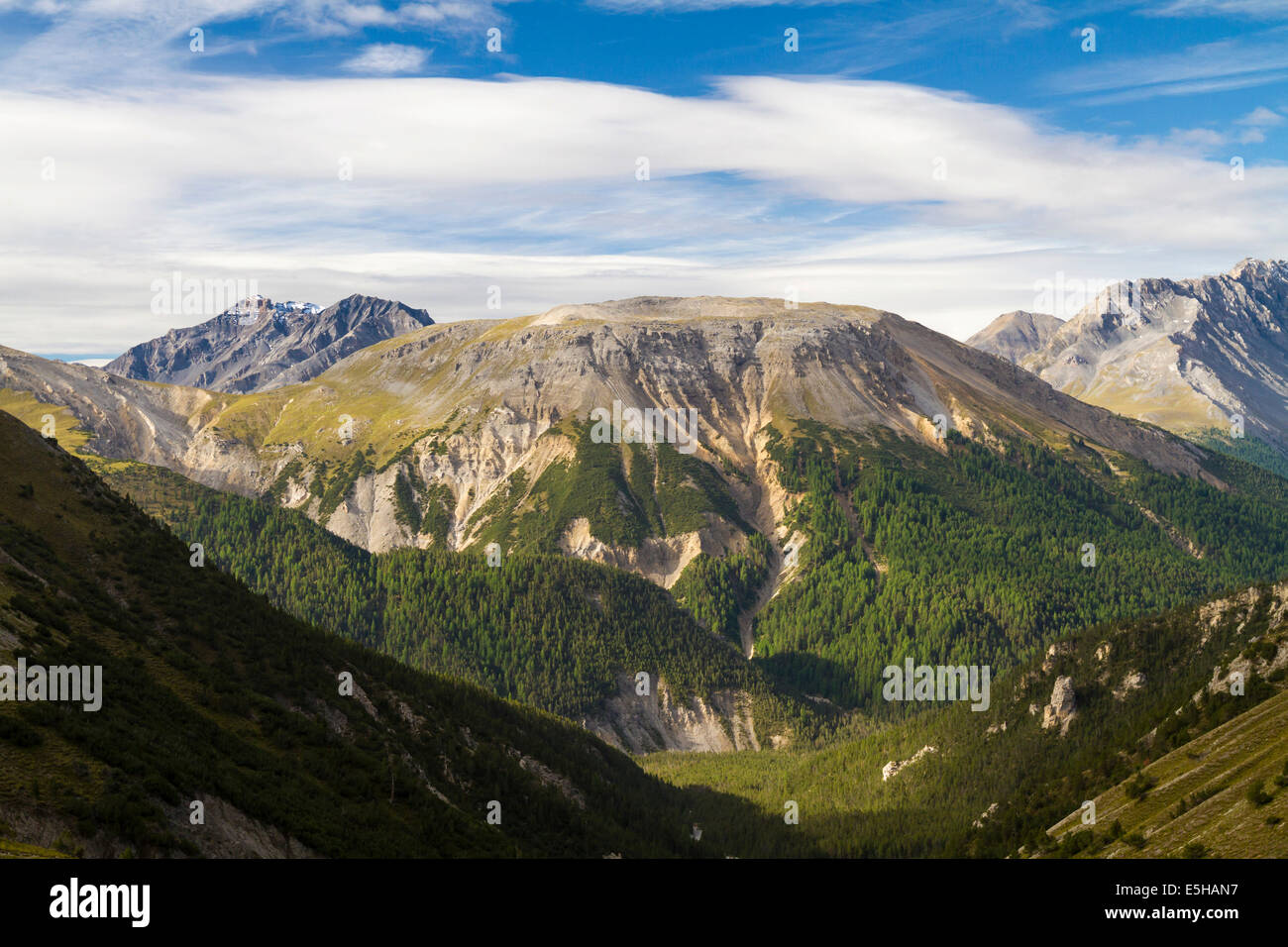 Munt la Shera, view from Val dal Botsch, Swiss National Park ...