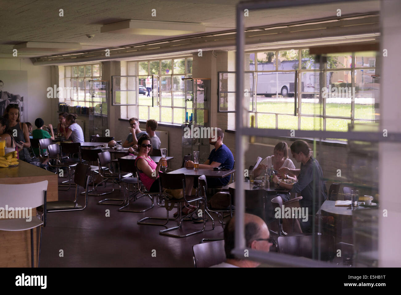 cafeteria in main building of Bauhaus in Dessau Stock Photo - Alamy