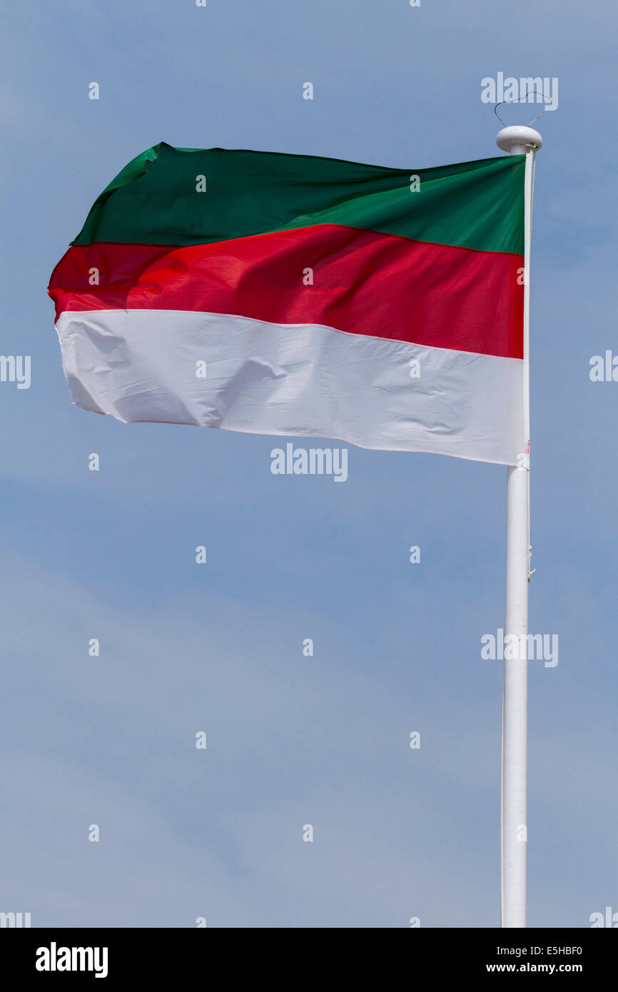Heligoland flag, Heligoland, Schleswig-Holstein, Germany Stock Photo ...