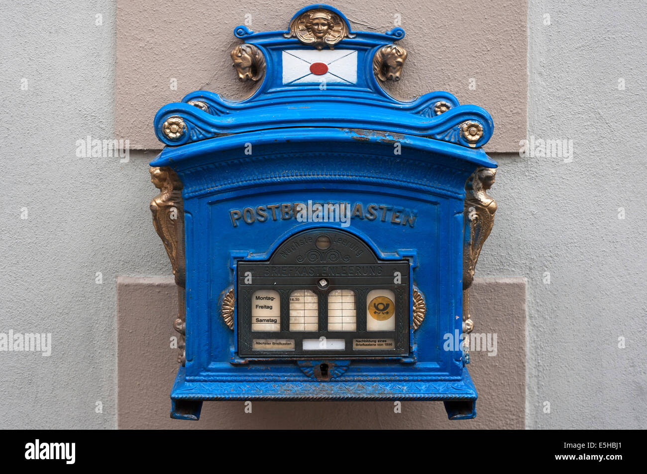 Replica of a mailbox from 1896, Bad Windsheim, Middle Franconia ...