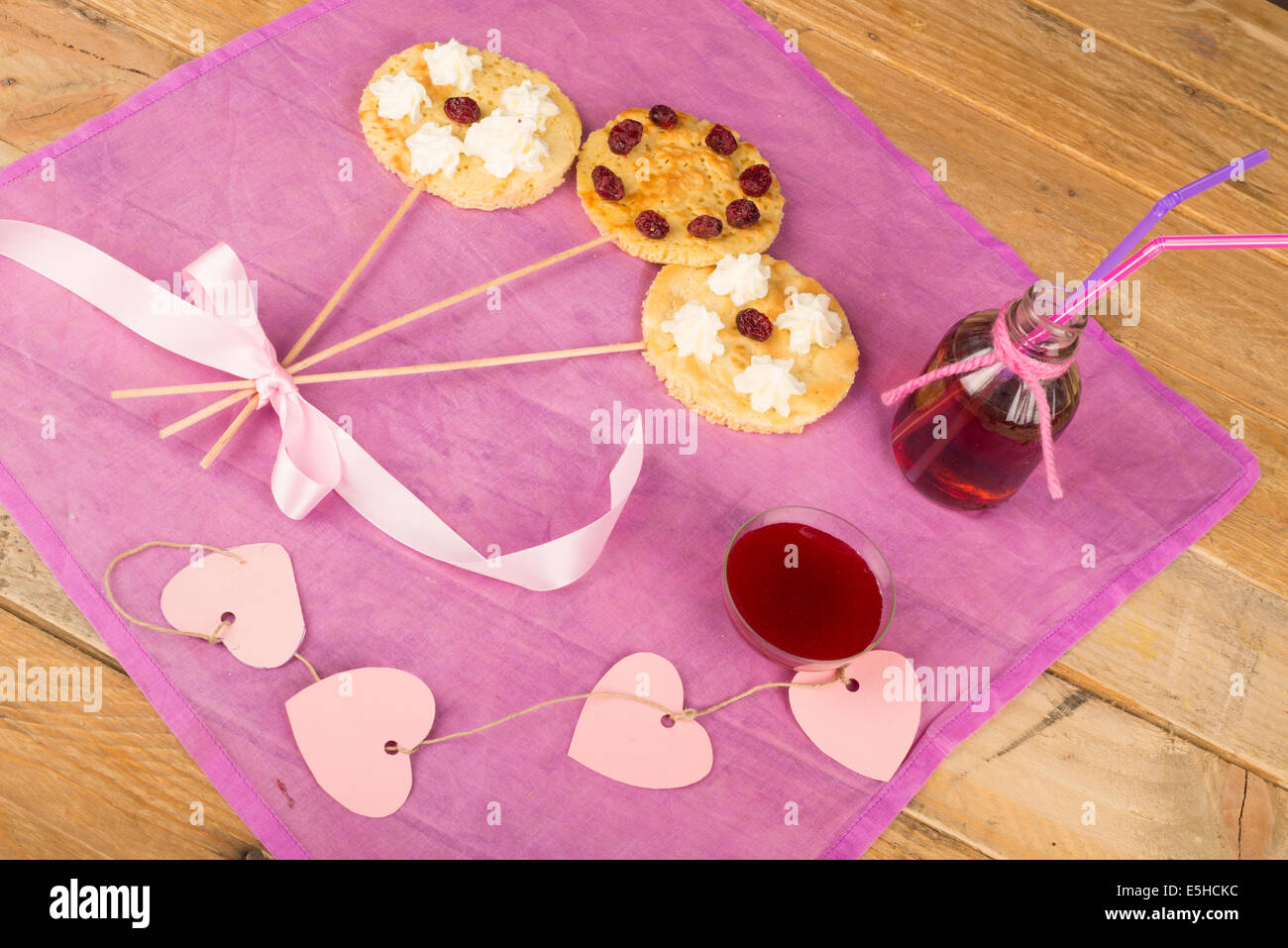 Pancakes in the shape of balloons, creative kid dessert Stock Photo - Alamy
