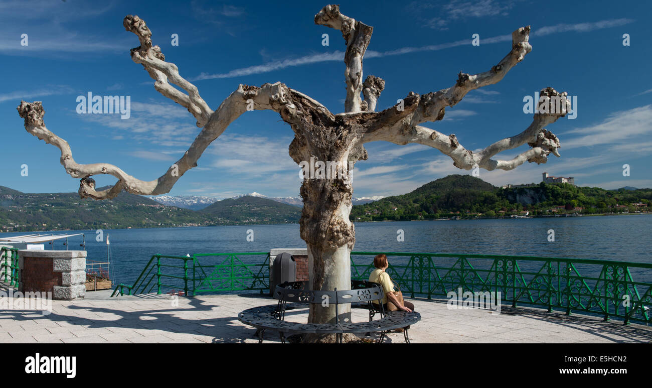 Arona Promenade, Lake Maggiore, Italy Stock Photo - Alamy