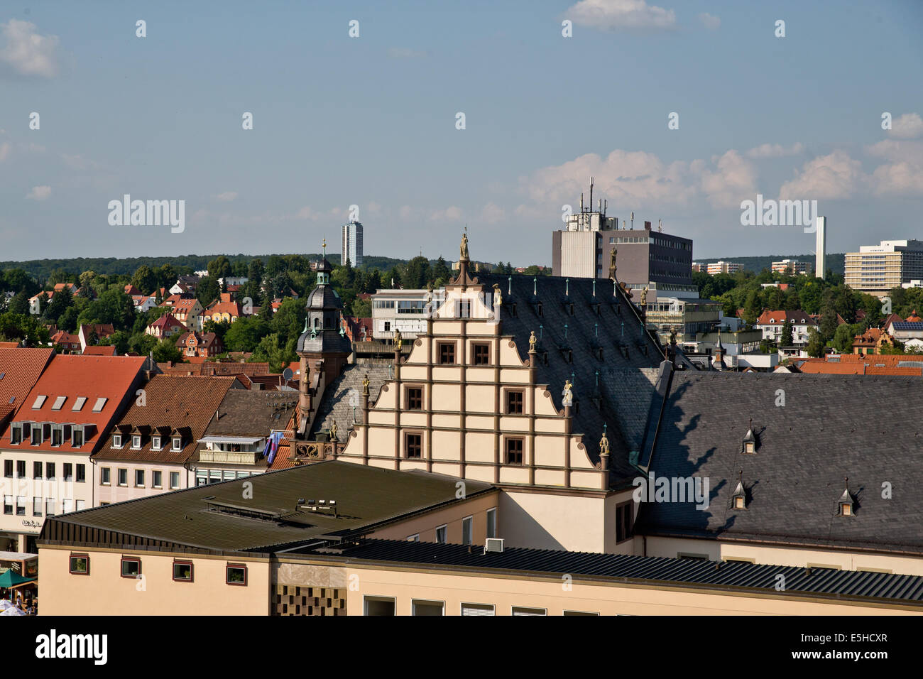 Schweinfurt, Germany. 6th July, 2013. Overview from the city of ...