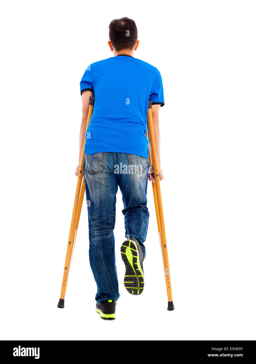 Crutches person Cut Out Stock Images & Pictures - Alamy
