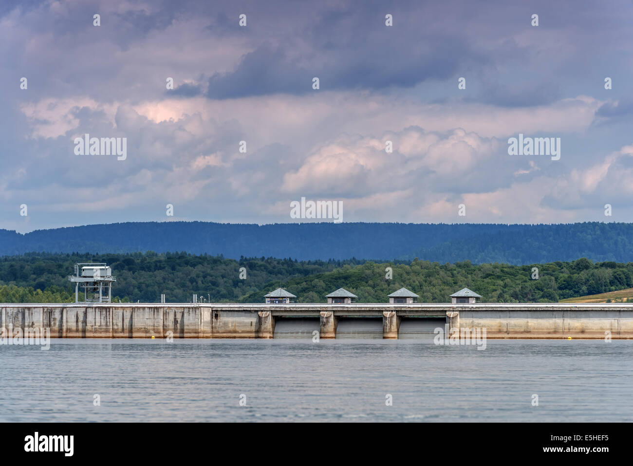 the storage pool and dam Stock Photo - Alamy