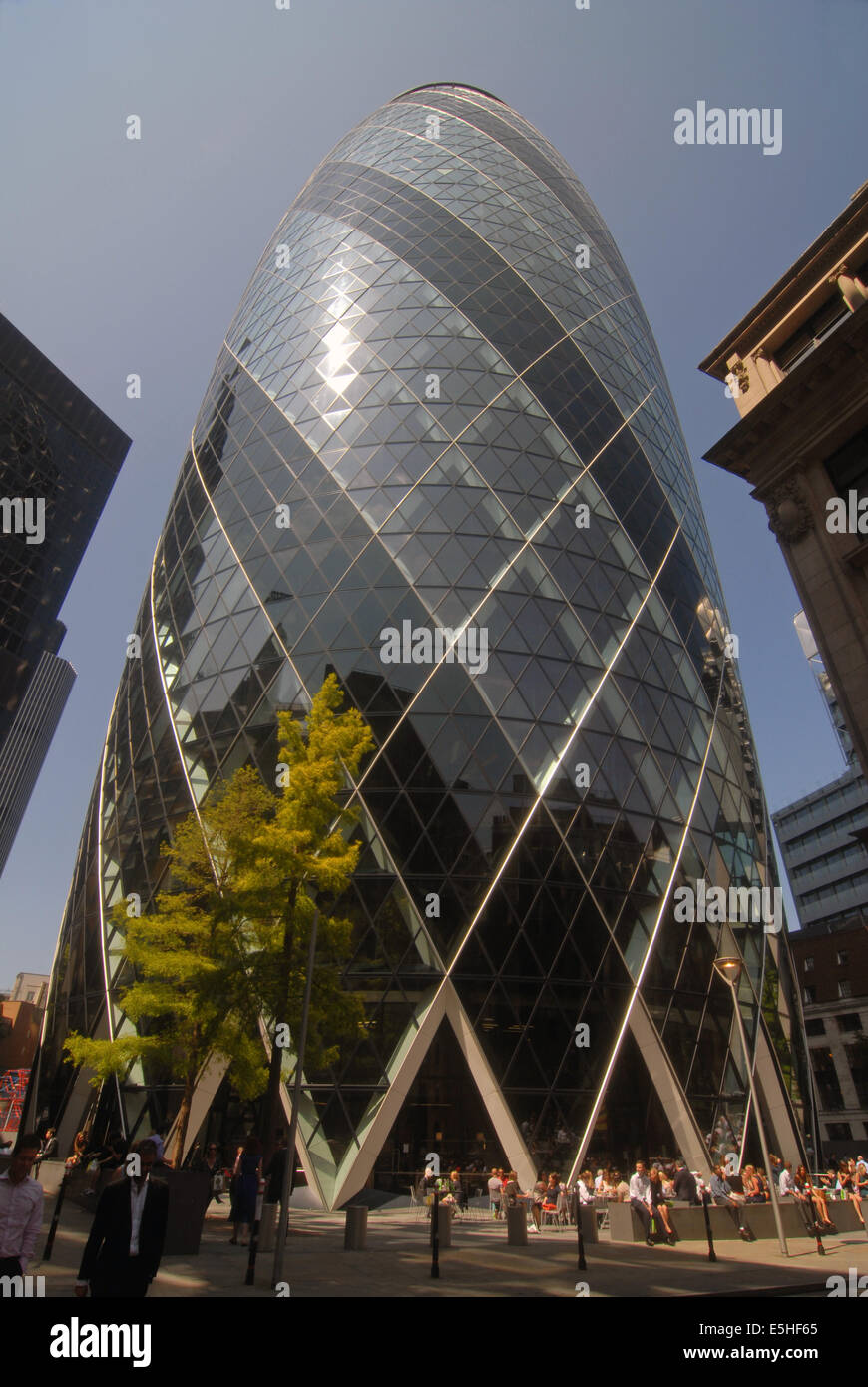 London, UK, 31 July 2014, The Norman Foster designed tower at 30 St ...
