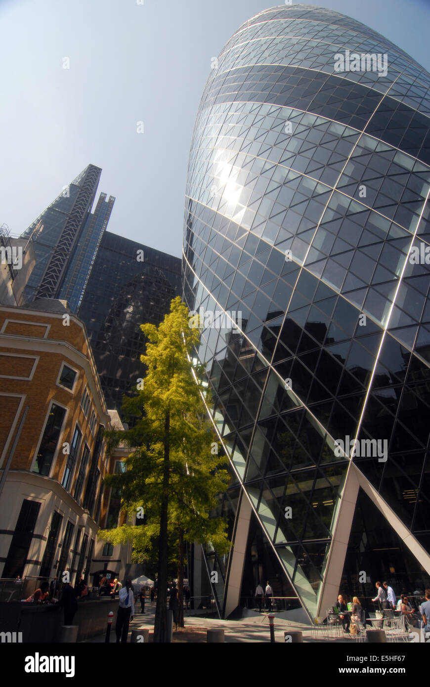 London, UK, 31 July 2014, The Norman Foster designed tower at 30 St ...