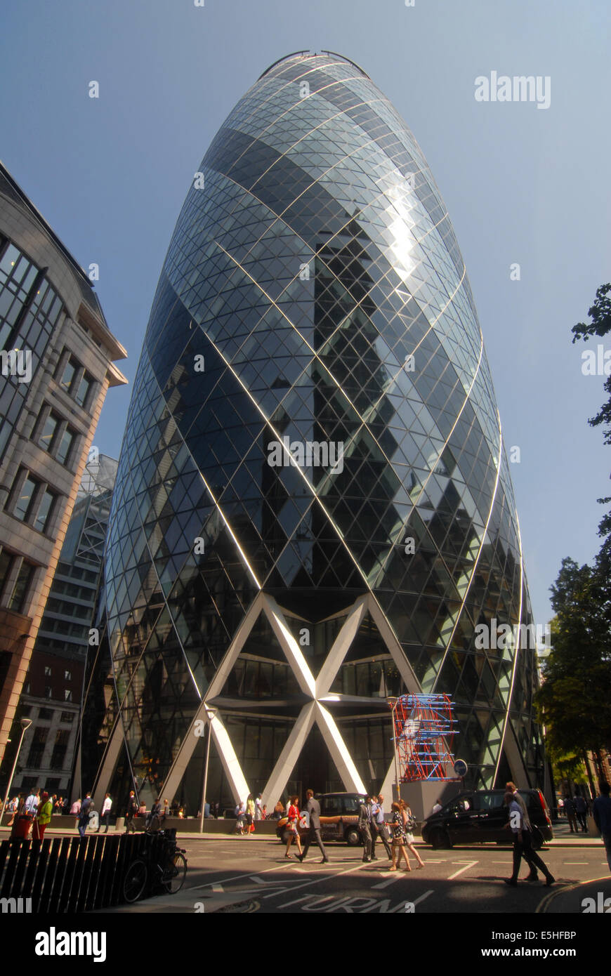 London, UK, 31 July 2014, The Norman Foster designed tower at 30 St ...