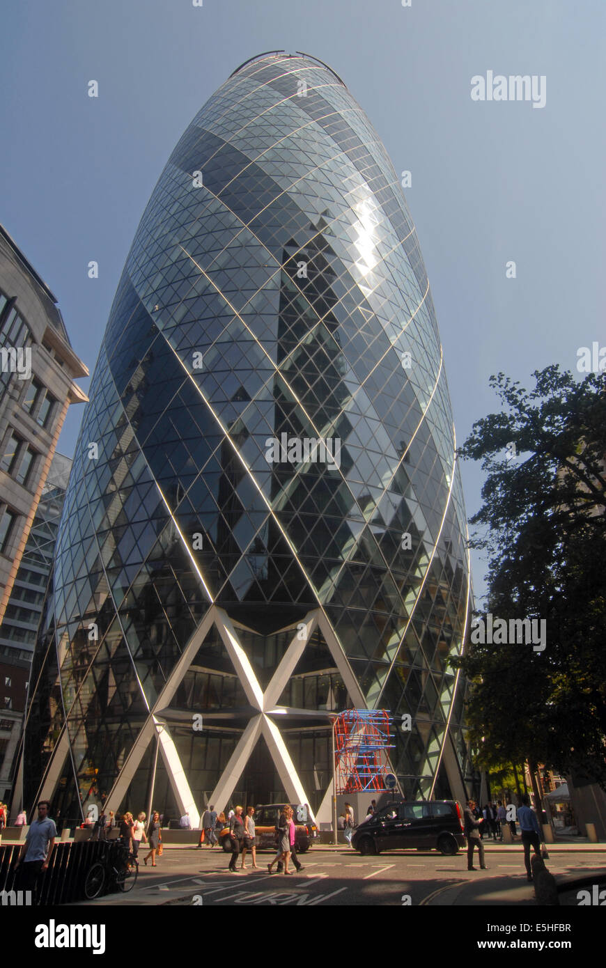 London, UK, 31 July 2014, The Norman Foster designed tower at 30 St ...