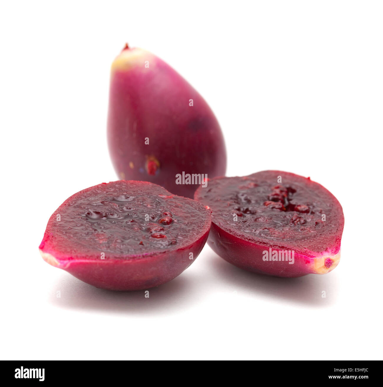 purple prickly pear fruit isolated on white Stock Photo - Alamy