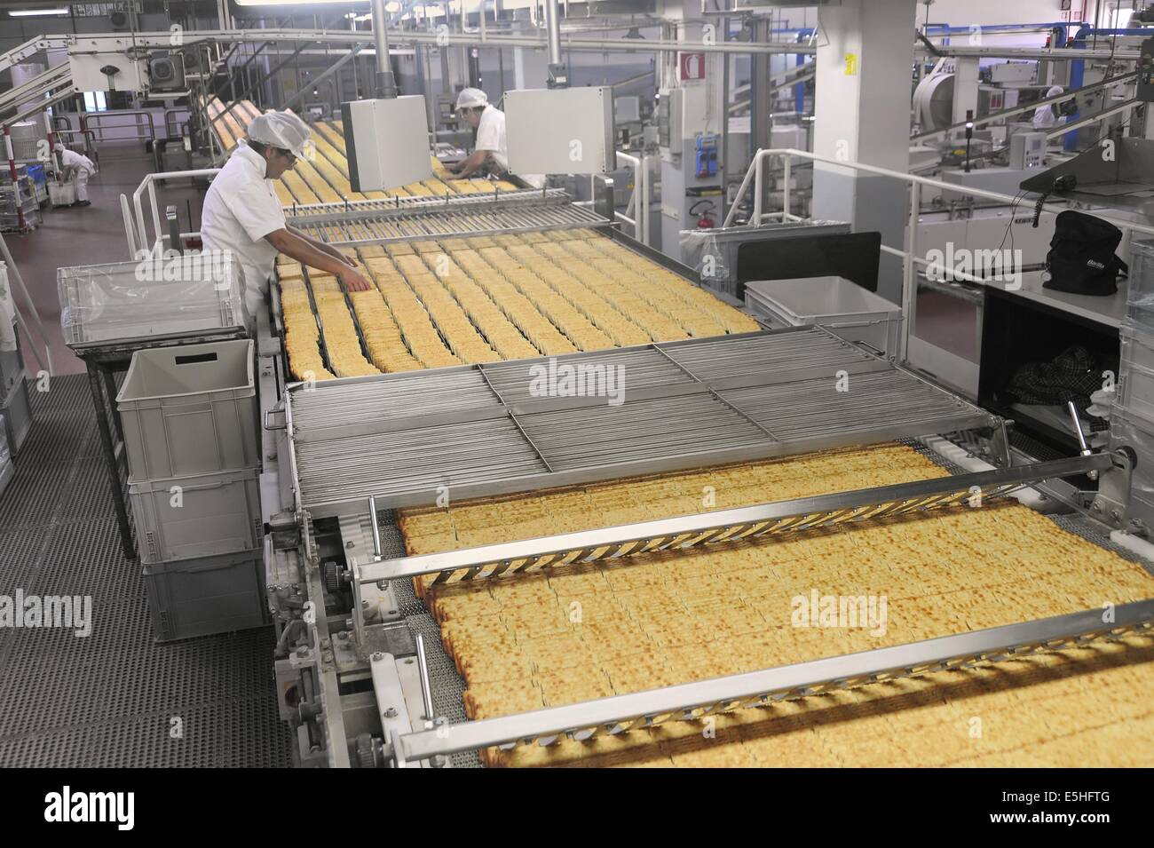 Novara (Italy), Pavesi plant (Barilla Group), production line of ...