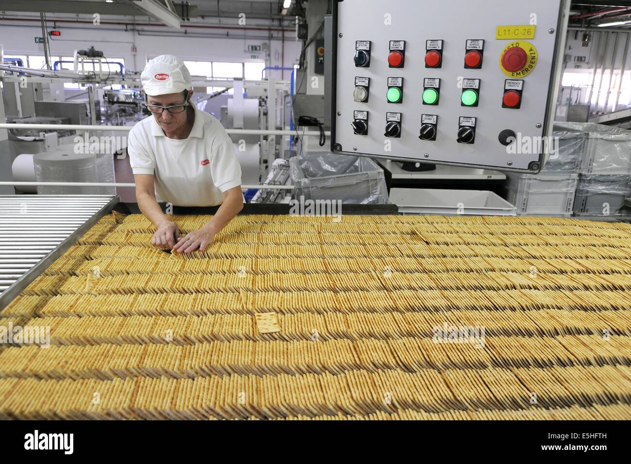 Novara (Italy), Pavesi plant (Barilla Group), production line of ...