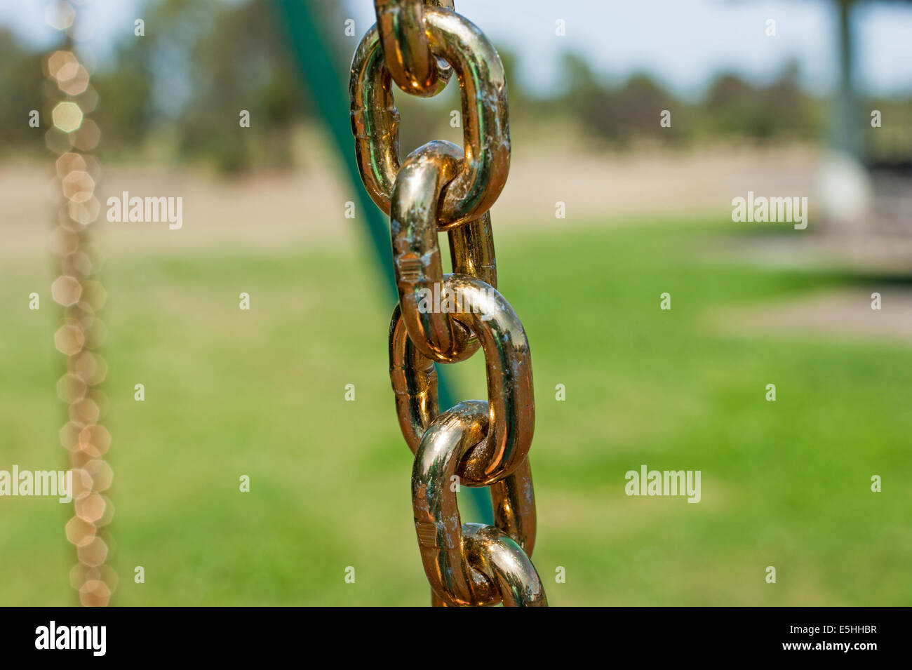 Metal Chain In Children's Playground Stock Photo - Alamy