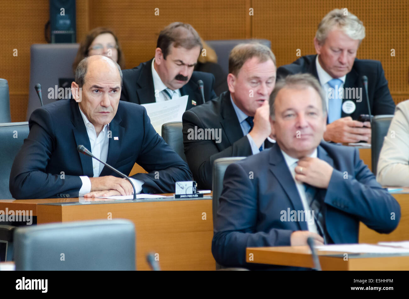 Slovenia. 1st Aug, 2014. Janez Jansa came to Inaugural session of the ...