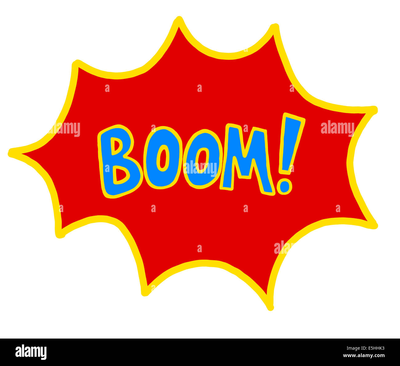 Illustration of cartoon 'boom' Stock Photo - Alamy